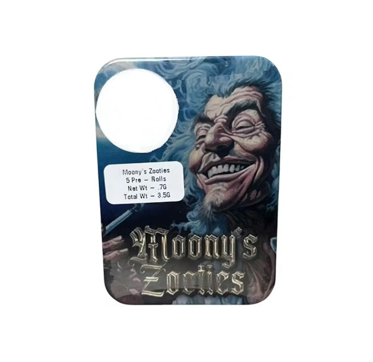 Moonys Zooties | Blueberry Swirl | Pre-Rolls 5PK 3.5g 1/8oz Pre-rolls | Moonys Zooties