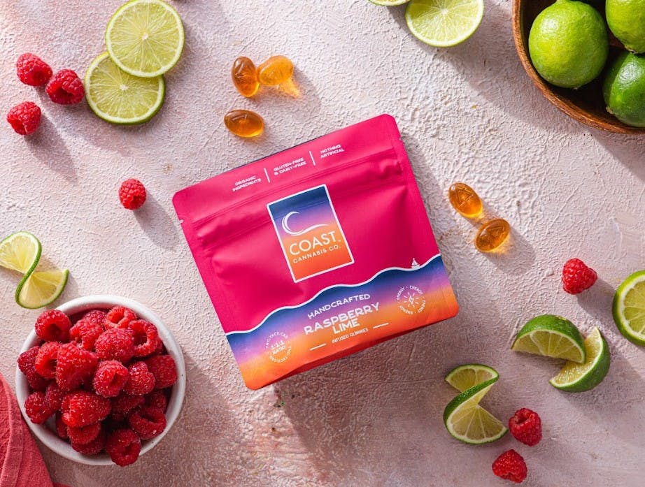 COAST Cannabis Co. Raspberry Lime Gummies | 1:1:1 THC:THCV:CBD | 20pk ...