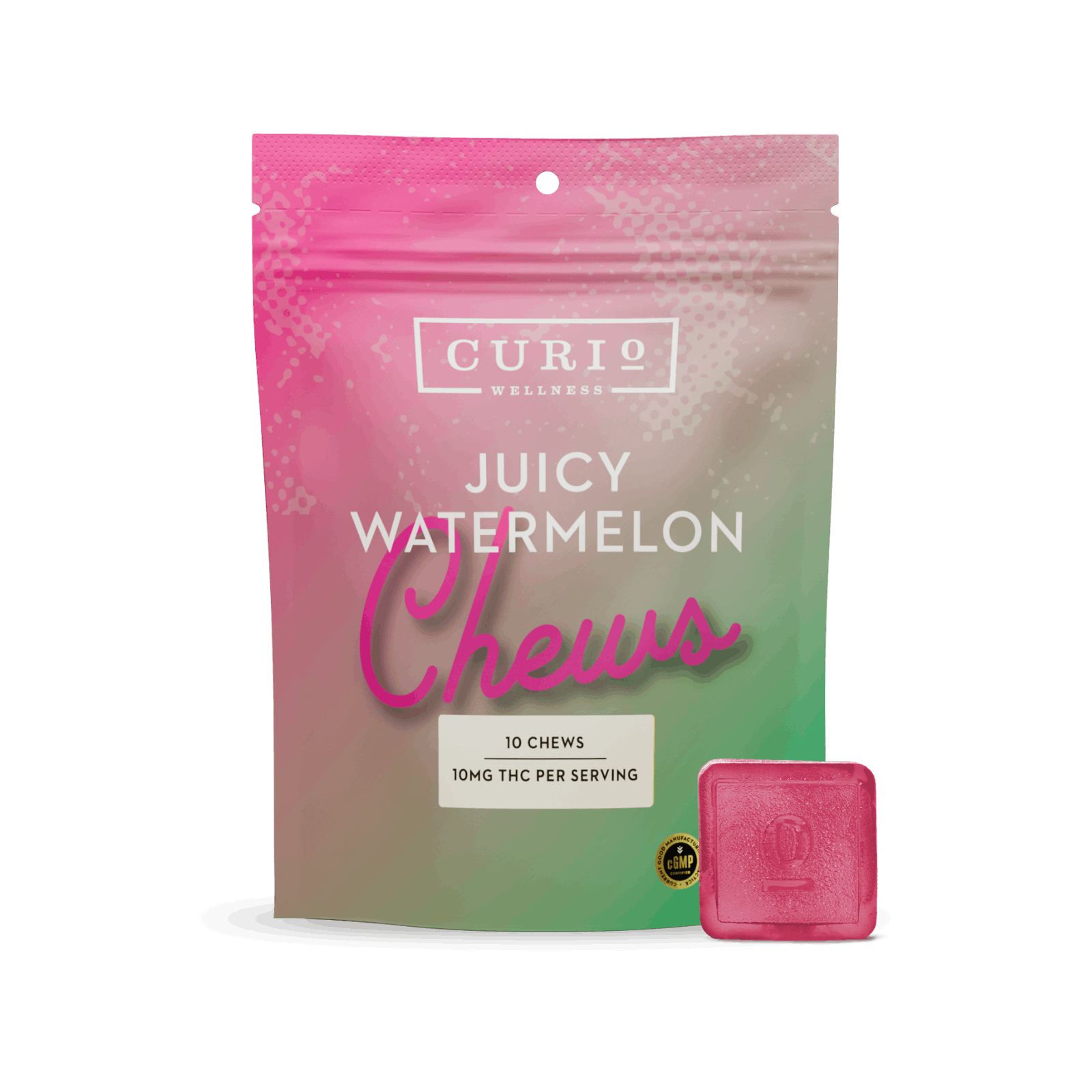 Shop Curio Wellness Juicy Watermelon Chews 10mg 10 Pack | 100mg in ...