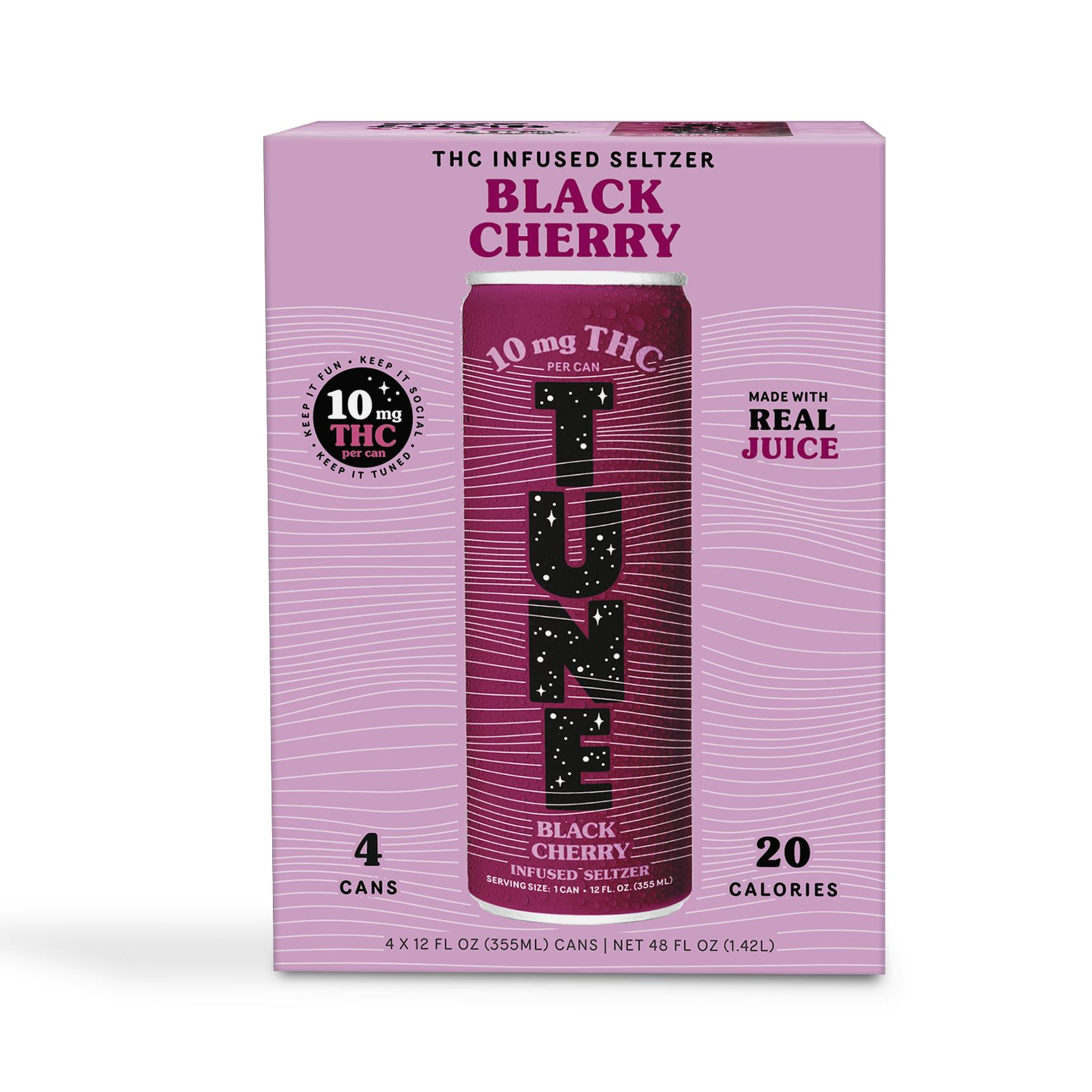 Buy Tune | Infused Seltzers THC Seltzer | Black Cherry 4pk 40mg Online ...