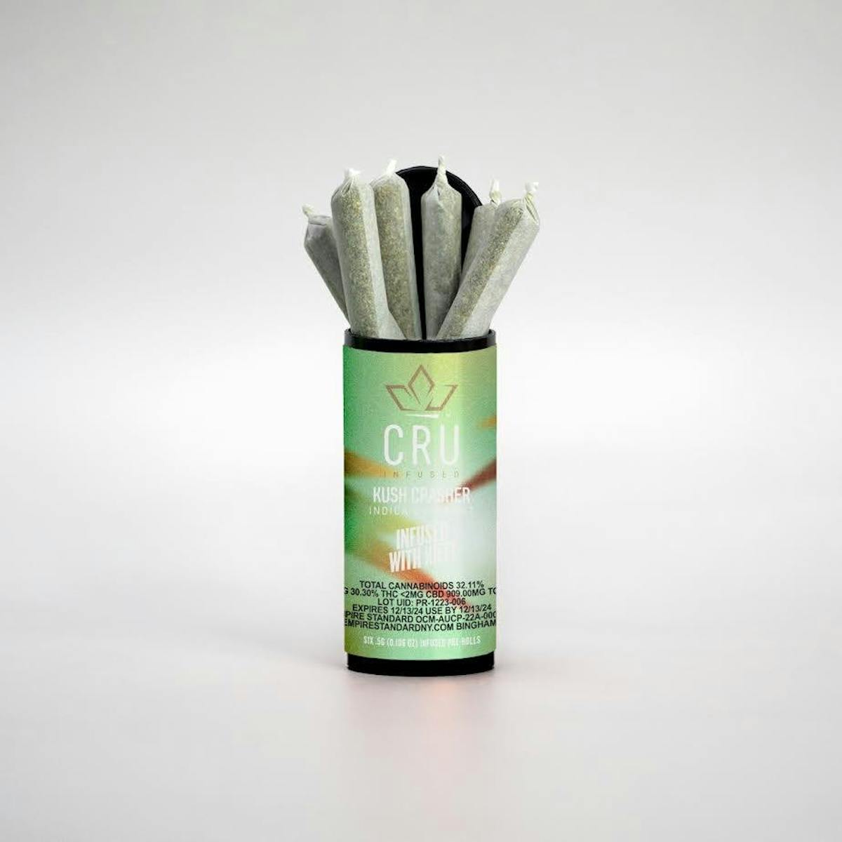 Buy CRU | Kush Crasher | Pre-Roll | Kief Infused 0.5g 6pk Online | FREE ...