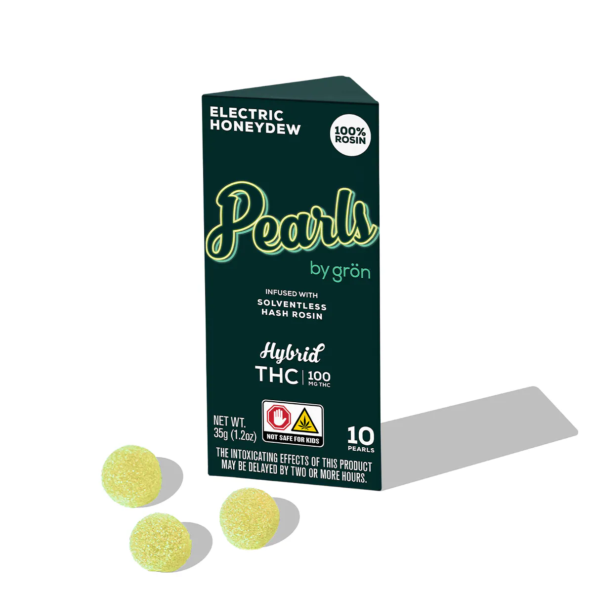 Electric Honeydew Pearls .1g Edibles | Gron