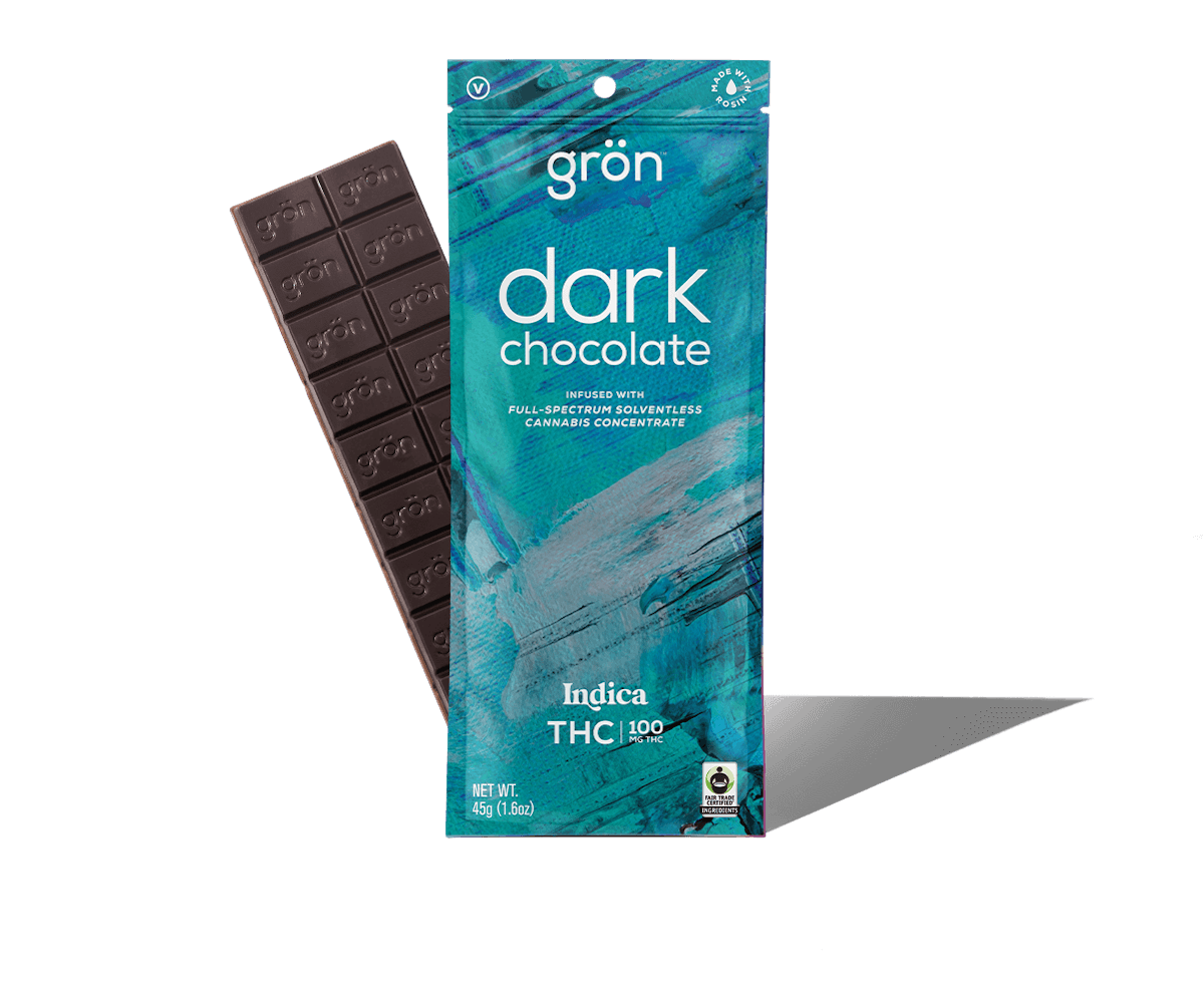 Gron 100mg DARK CHOCOLATE Bar 45g Edibles | Grön