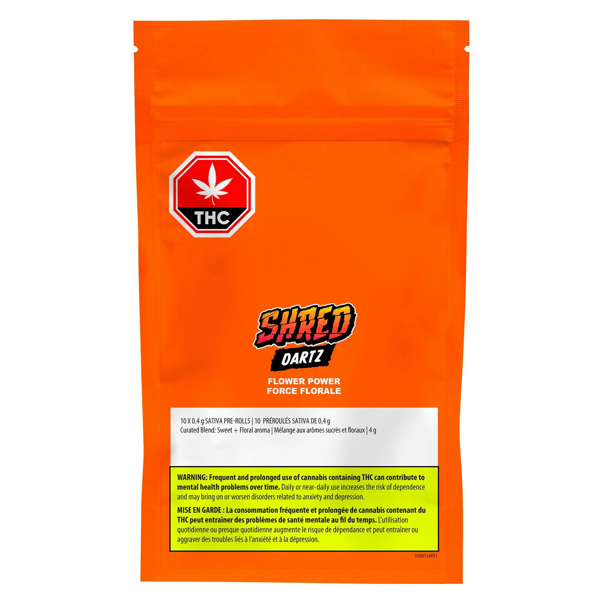 SHRED - Flower Power Dartz PRJ - 10x0.4g | Sessions Cannabis