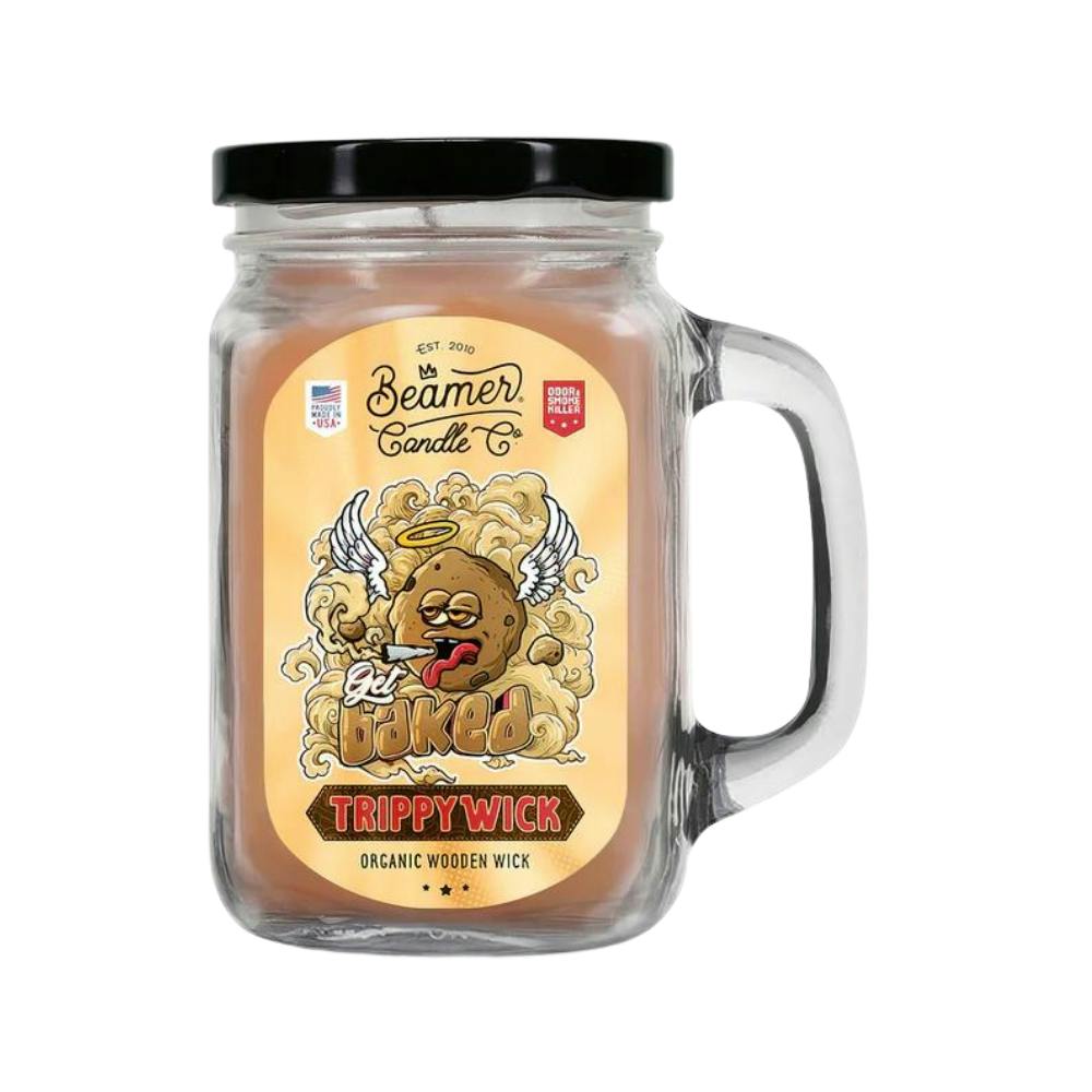 Beamer Candles - 12oz - Trippy Wick Collection Candle w/ Organic Wooden ...