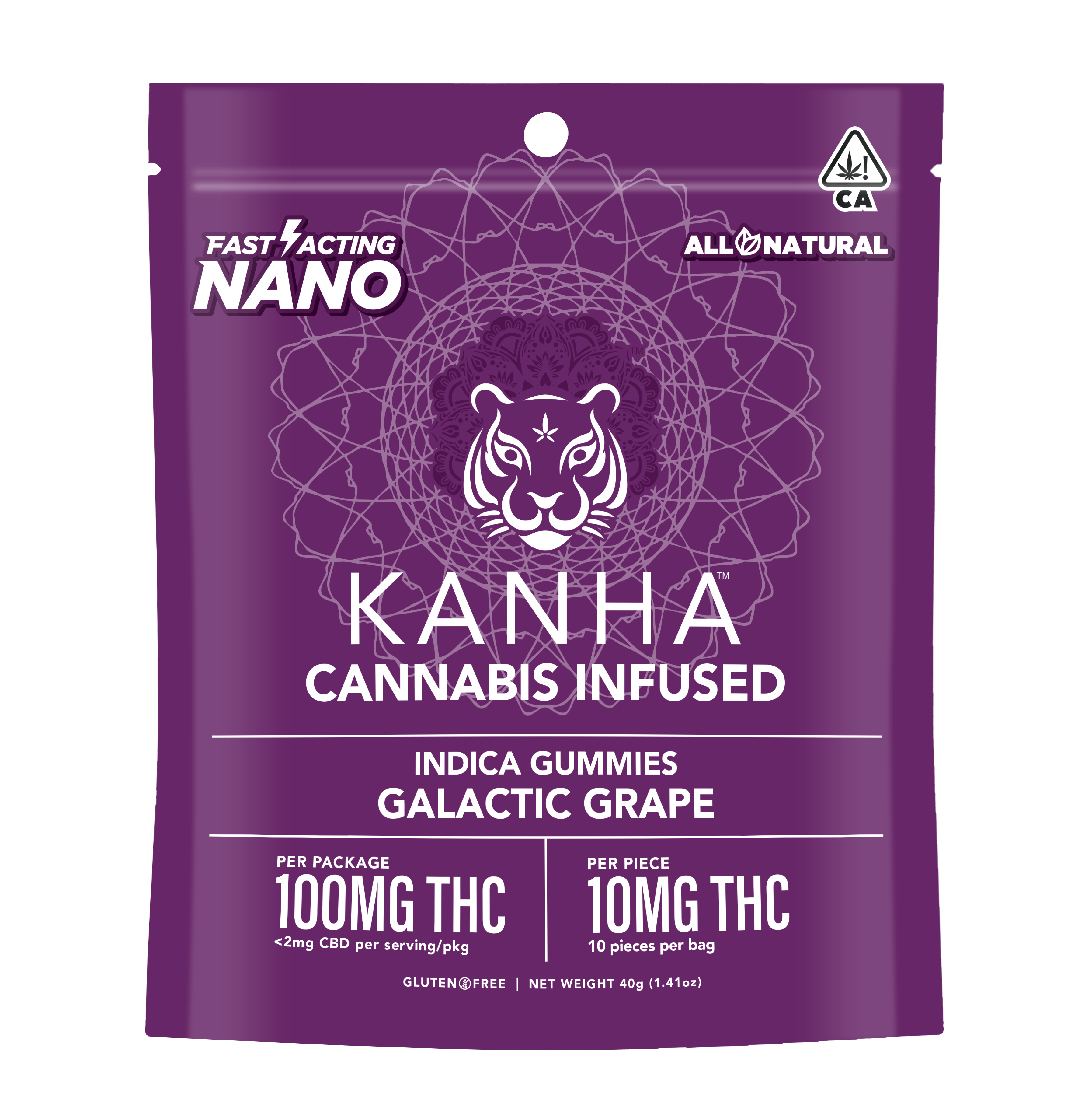 Kanha - Galactic Grape - Indica - Gummy - 10ct - 100mg - Cookies Napa