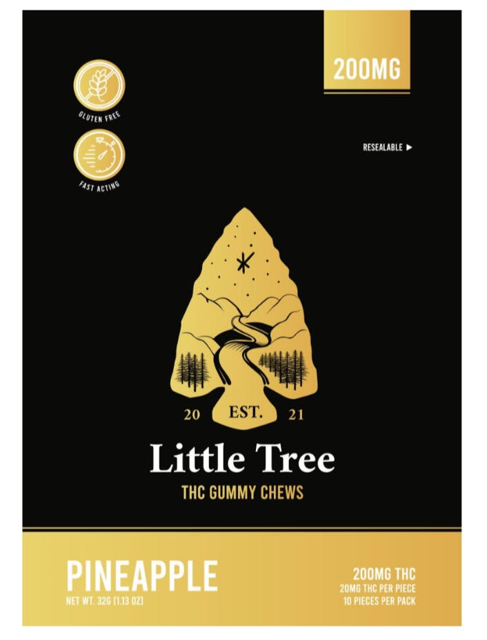 Little Tree | Pineapple Gummies - 200mg | Edibles | The Ouid Shop