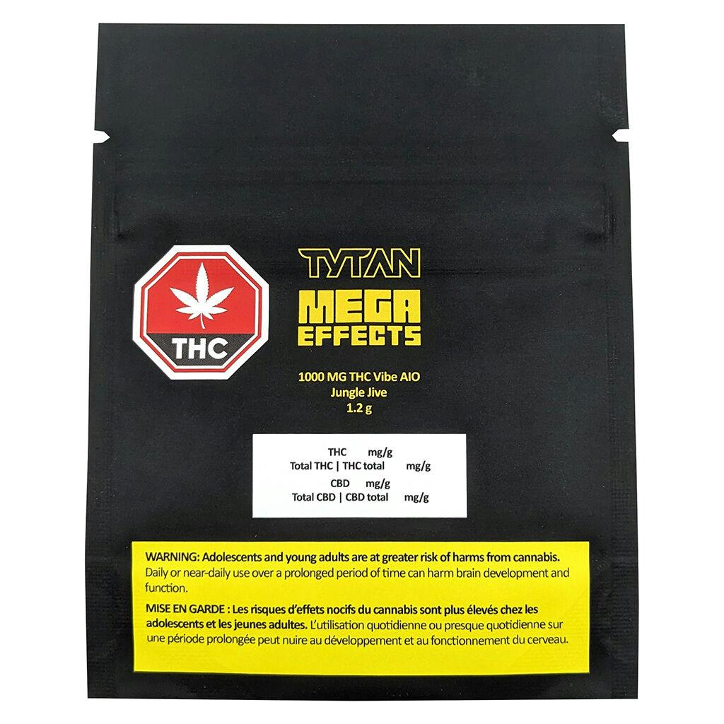 TYTAN Mega Effects - 1000 Mg THC Vibe AIO – Jungle Jive | Sessions Cannabis