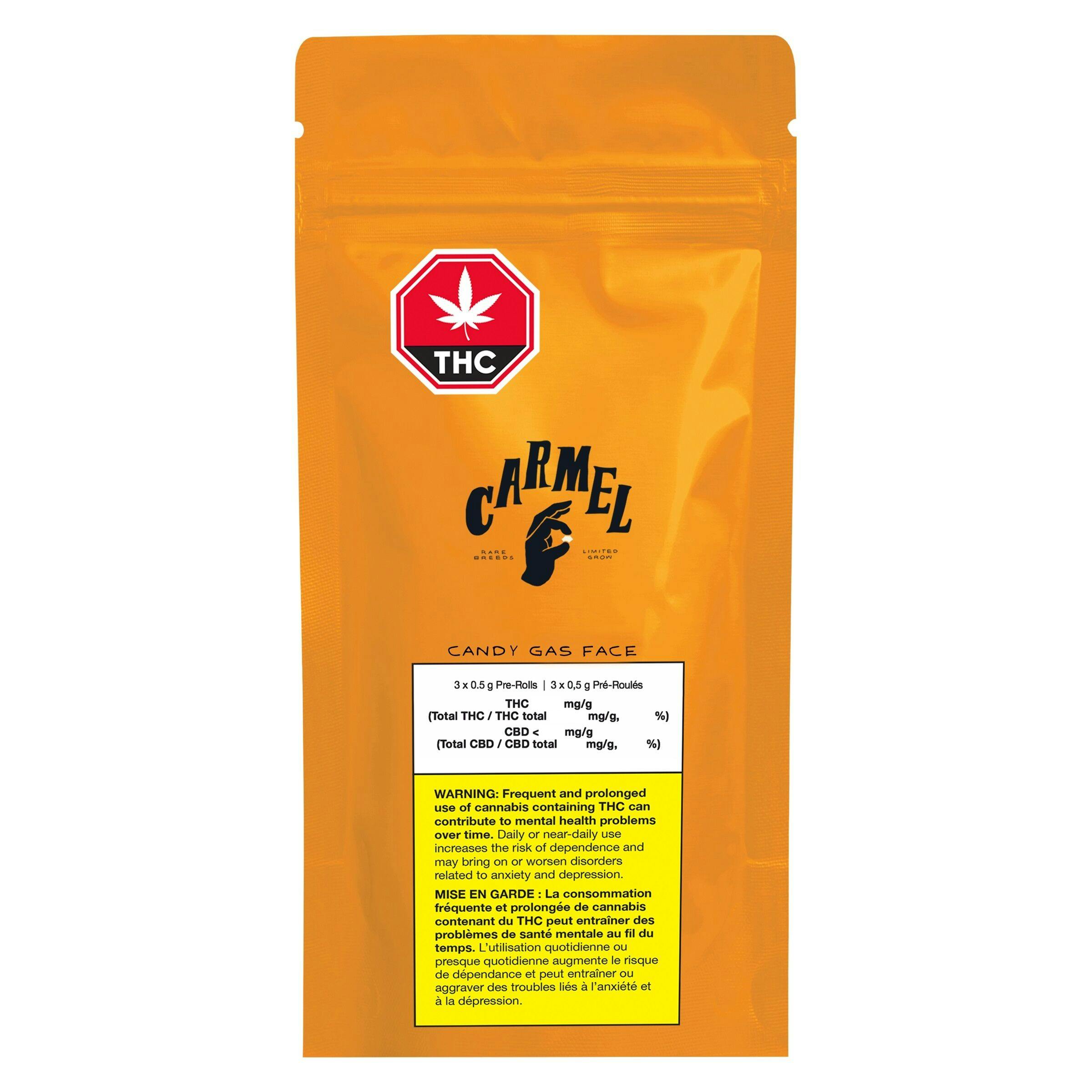 Carmel - Candy Gas Face PRJs - 3x0.5g | Sessions Cannabis