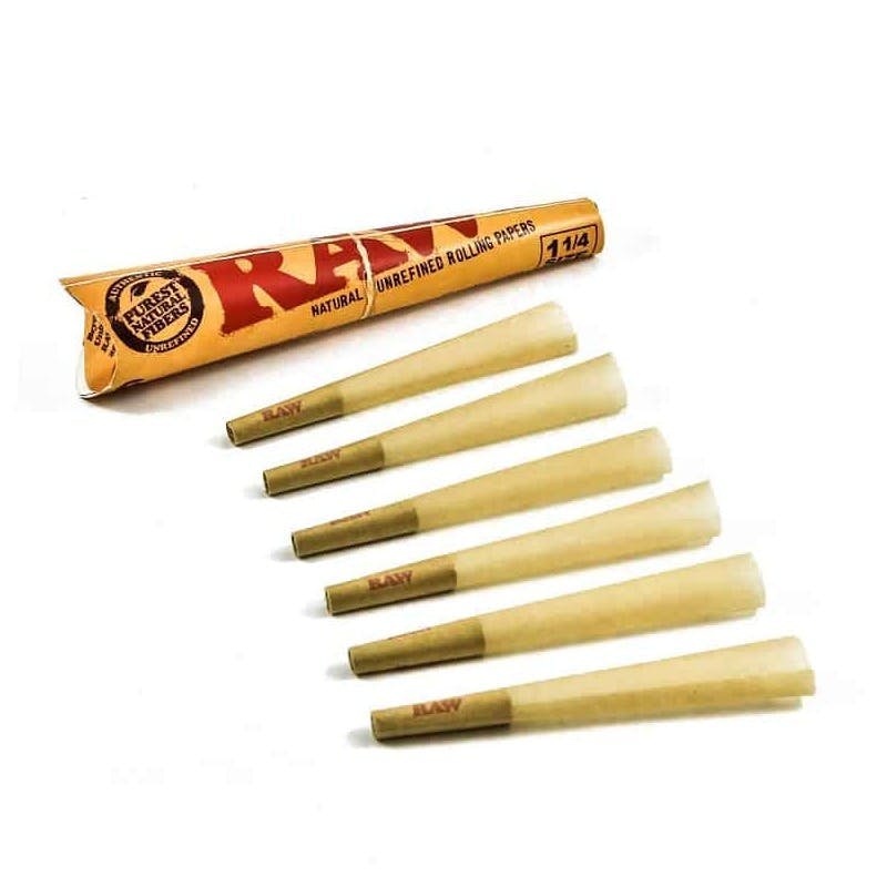 Raw | Organic Hemp 1 1/4 Cones | 6pk | Accessories | 31 Cannabis