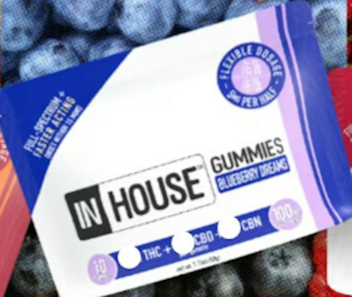 In House 3:2:1 Blueberry Dream Fast Acting Gummies 100mg 10pk (CBD:THC ...