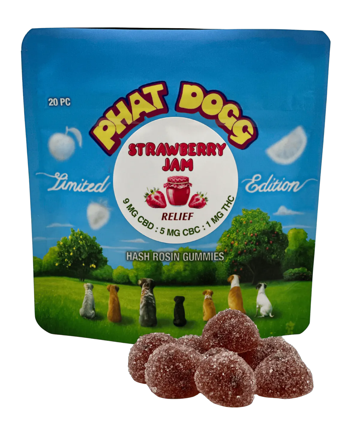 Phat Dog – Strawberry Jam Gummies (9:5:1 CBD:CBC:THC) Relief 1g Edibles ...