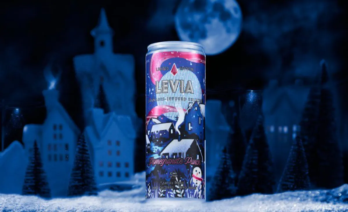 Levia Pomegranate Punch Seasonal Seltzer 5mg 12oz N/A Edibles | LEVIA