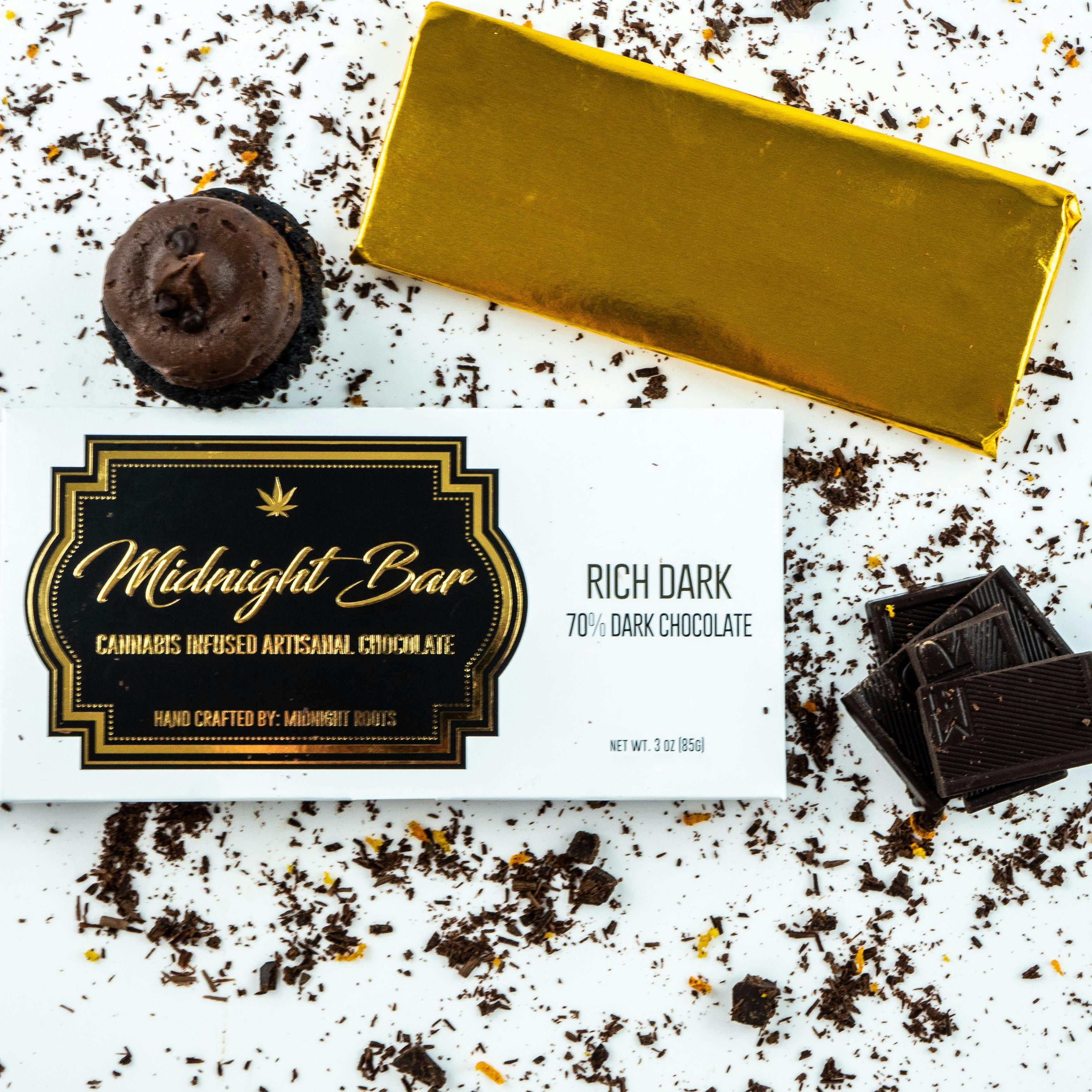 Midnight Roots - Rich Dark Chocolate Midnight Bar 200mg Chocolate Edible