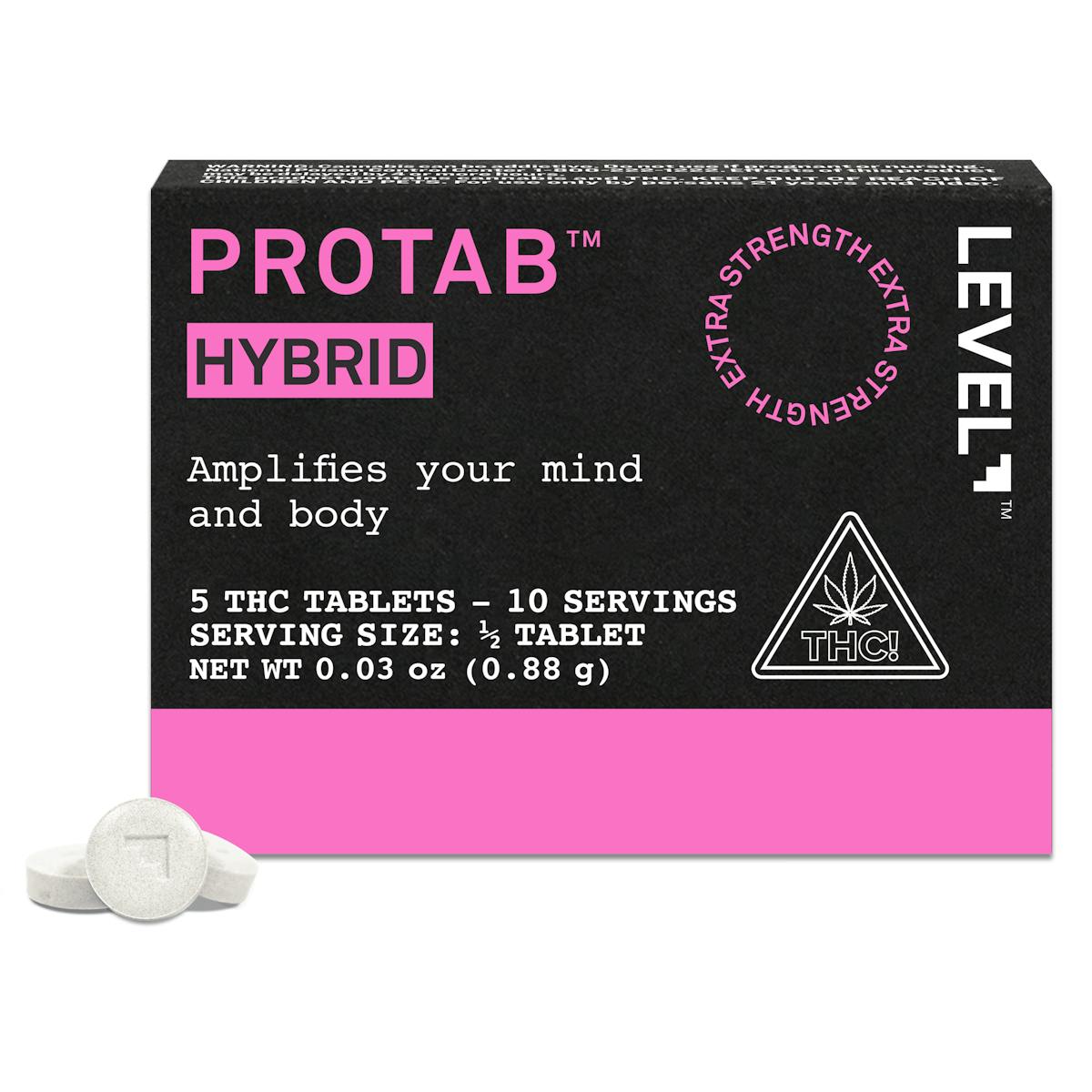 Level | Protab – Hybrid [Extra Strength] | THC Tablets 5PK 0.1007g ...