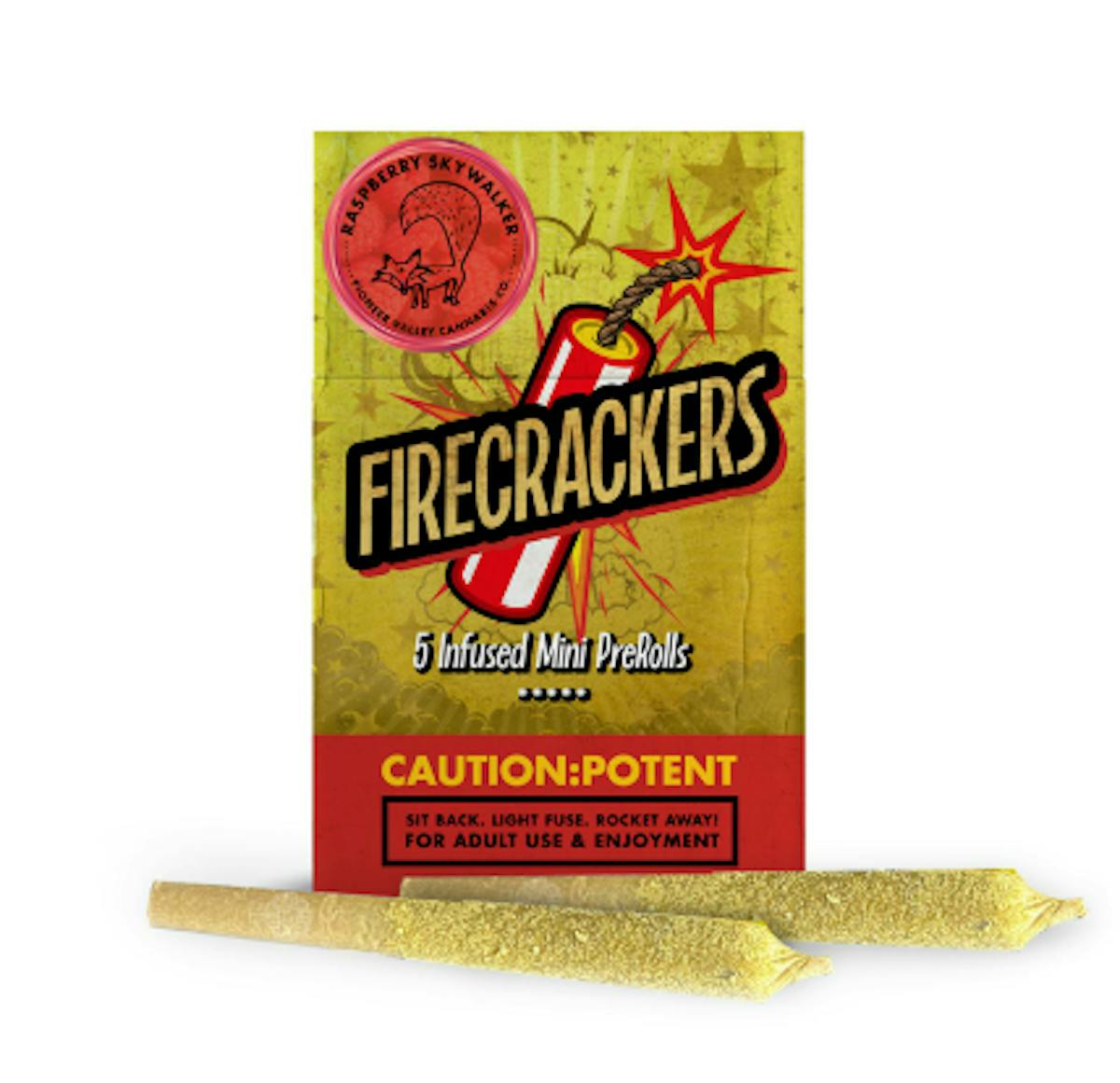 Firecrackers Raspberry Skywalker OG 5pk Infused Prerolls 1/8oz Pre ...