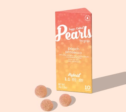 Pearls | Peach Prosecco | CBD/THC | Gummies | 100mg - QUBE NYC