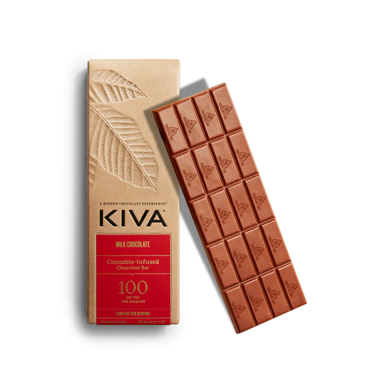 Milk Chocolate Cold Water Hash Bar .1g Edibles | Kiva