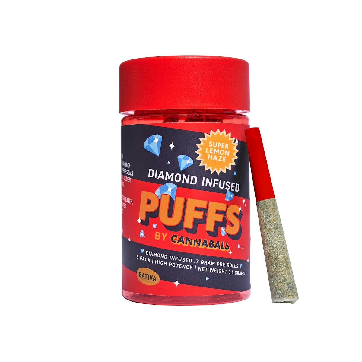 Cannabals - Puffs | Super Lemon Haze Pre-Rolls | 3.5g 5pk - Leafology ...
