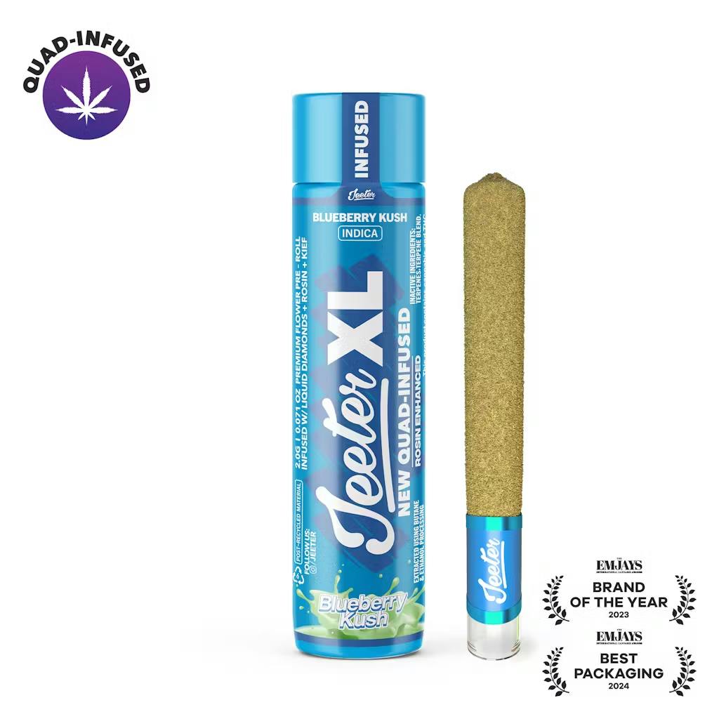 Blueberry Kush • Quad Infused XL Pre-Roll • 2g by Jeeter | Buy Online ...