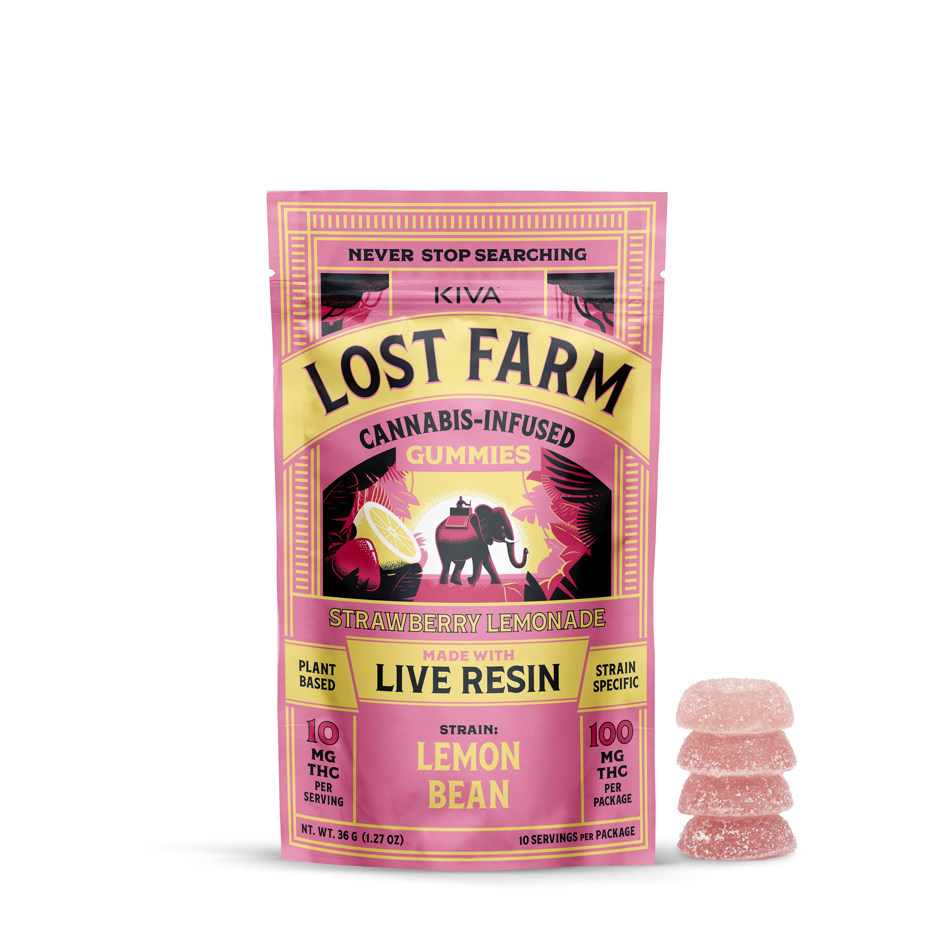 Lost Farm Strawberry Lemonade 10pk Gummies (100mg Total) Infused with ...