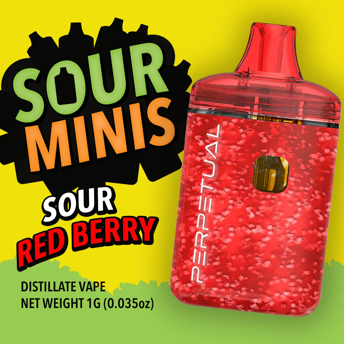 PERPETUAL Sour Minis Red Berry – AIO Vape 1g 1g Vaporizers | Perpetual