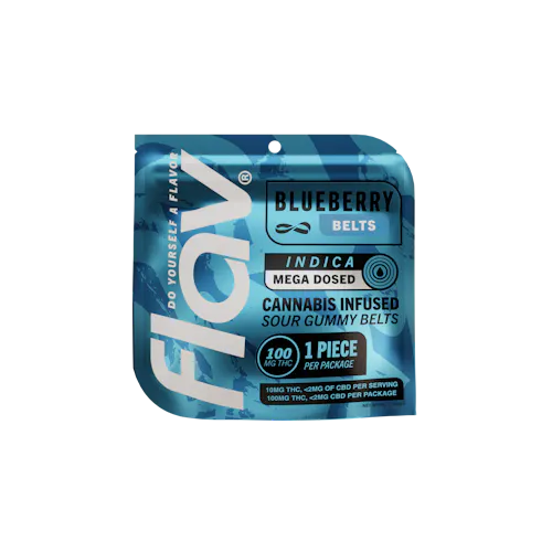 Flav | 1 Piece Live Resin Mega Belt | Blueberry | 100mg | NICKLZ