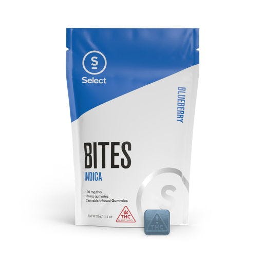 Select Blueberry Indica Classic Bites 10-Pack | 100mg | Curaleaf