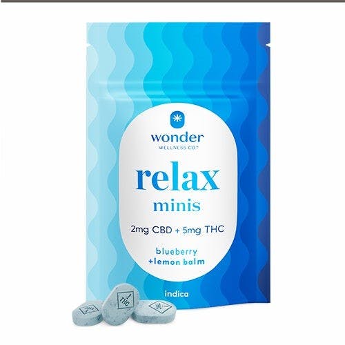 Wonder 5:2 THC:CBD Relax Blueberry Mini Troche-5mg 40pk-200mg