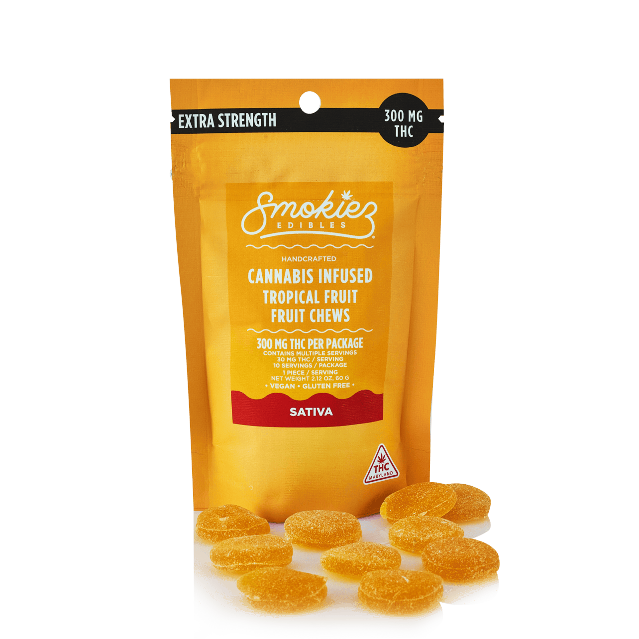 Shop Smokiez Edibles Sweet Tropical Fruit Sativa Chews 30mg 10 Pack ...