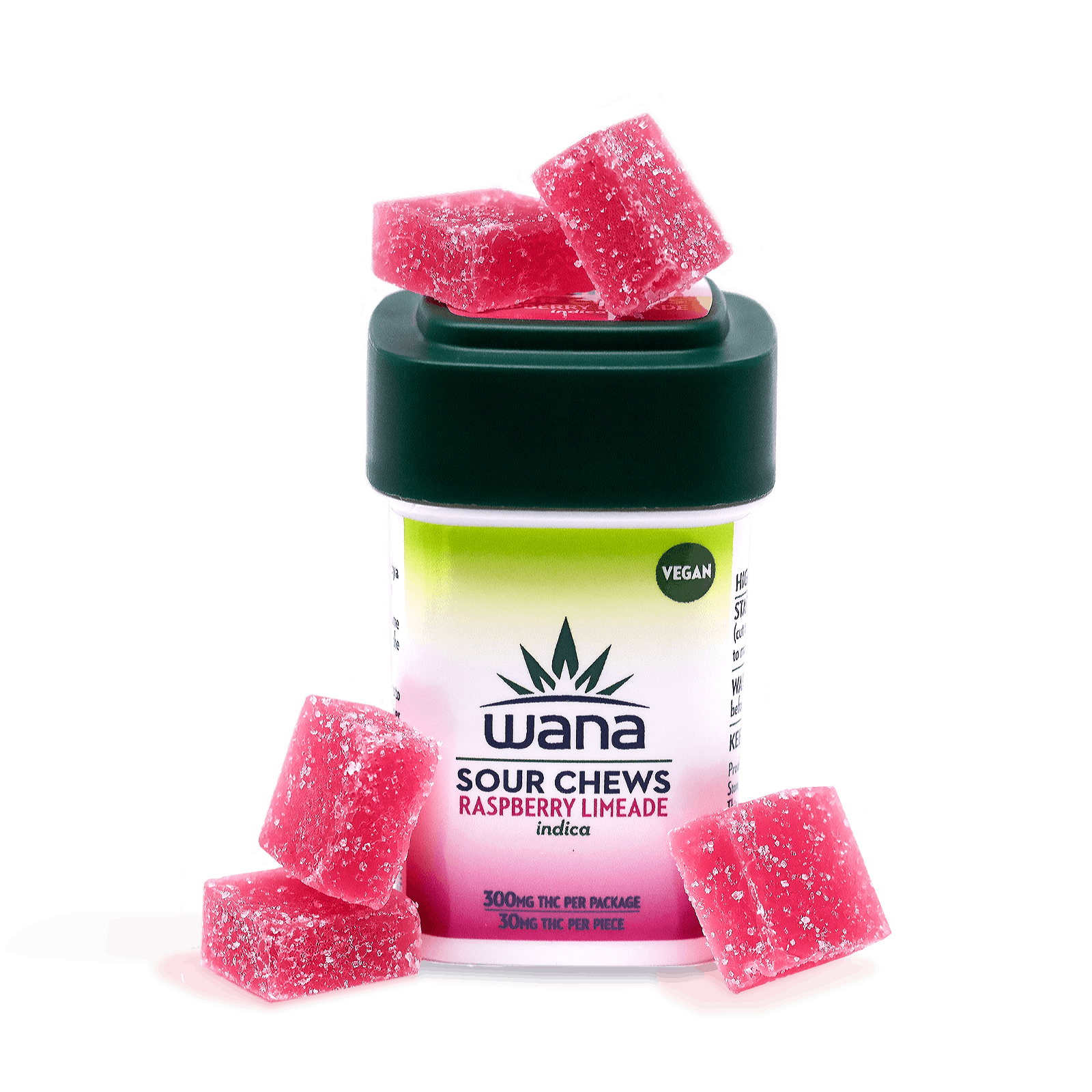 Raspberry Limeade Sour Chews 10-pack