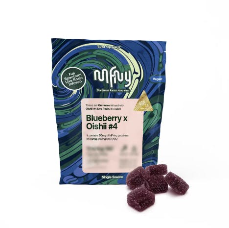MFNY Mfny Live Rosin Gummies (10 Count)/ Blueberry X Oishii Cannabis ...