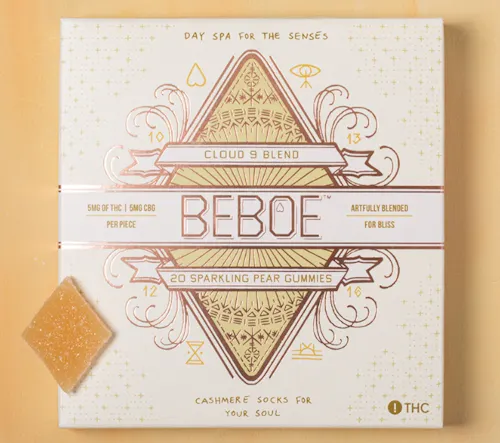 Beboe Sparkling Pear (5mg THC: 5mg CBG) Gummies x 20ct - Be Stores