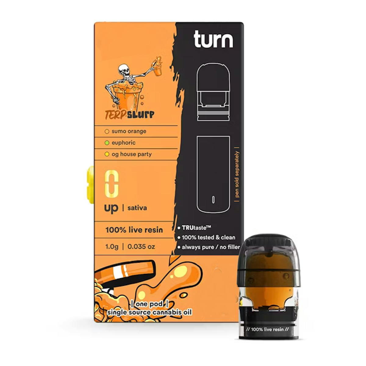 Turn UP | Terp Slurp | Live Resin Vape Pod 1g 1g Vaporizers | turn
