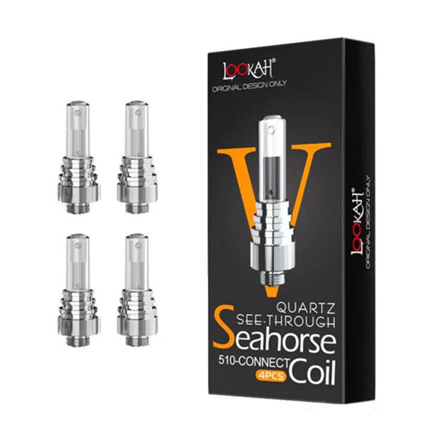 Lookah Seahorse Coil V - Quartz Tube 510 thread 4pk | Curaleaf