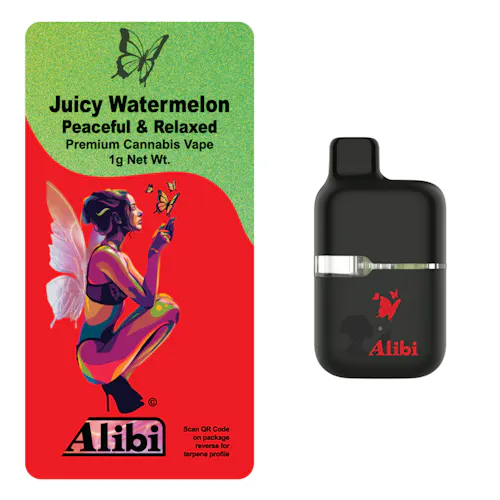 Alibi - Juicy Watermelon 1 gram AIO Vape Pen • Purple Owl