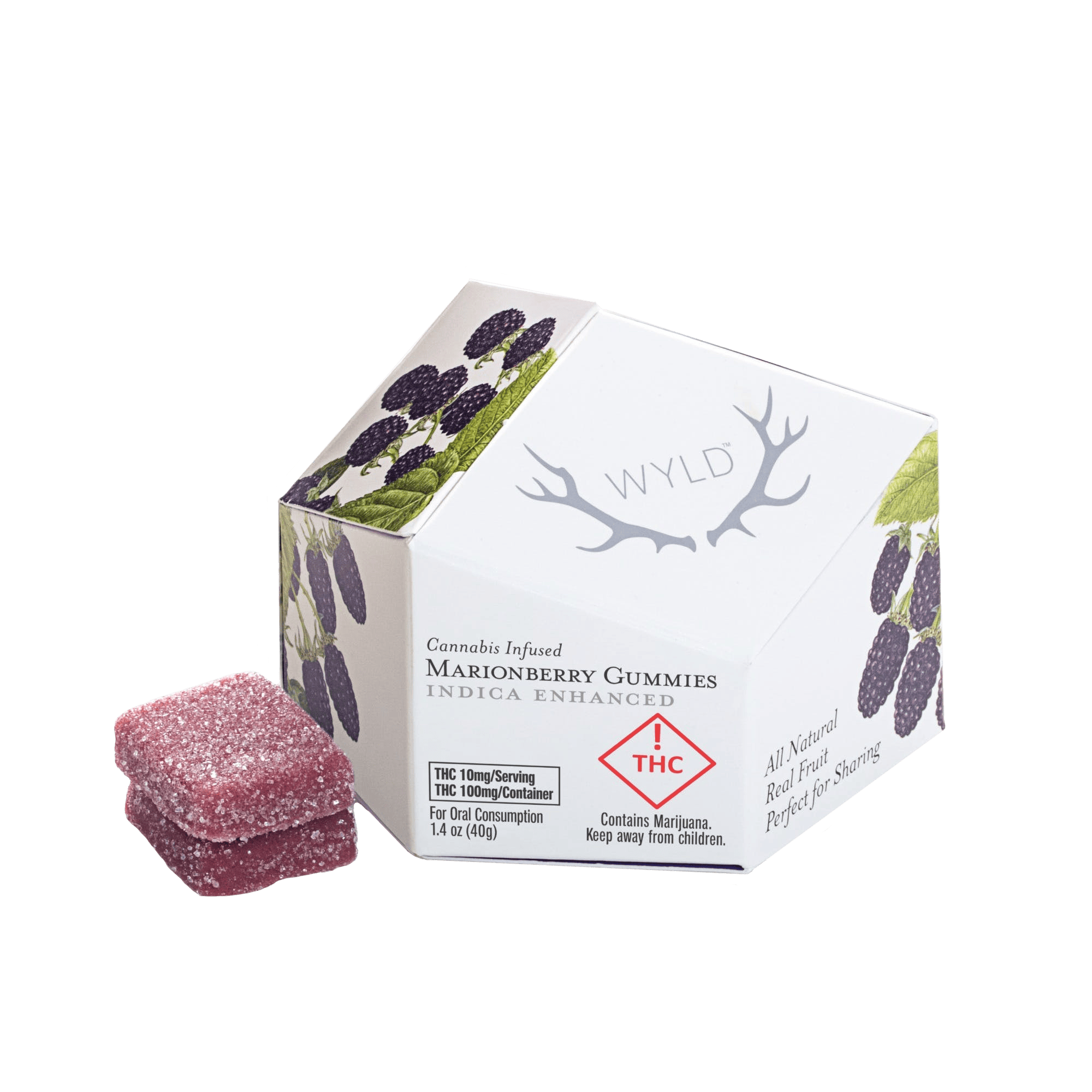 WYLD Indica Marionberry Gummies 100mg | REC | Native Roots Cannabis