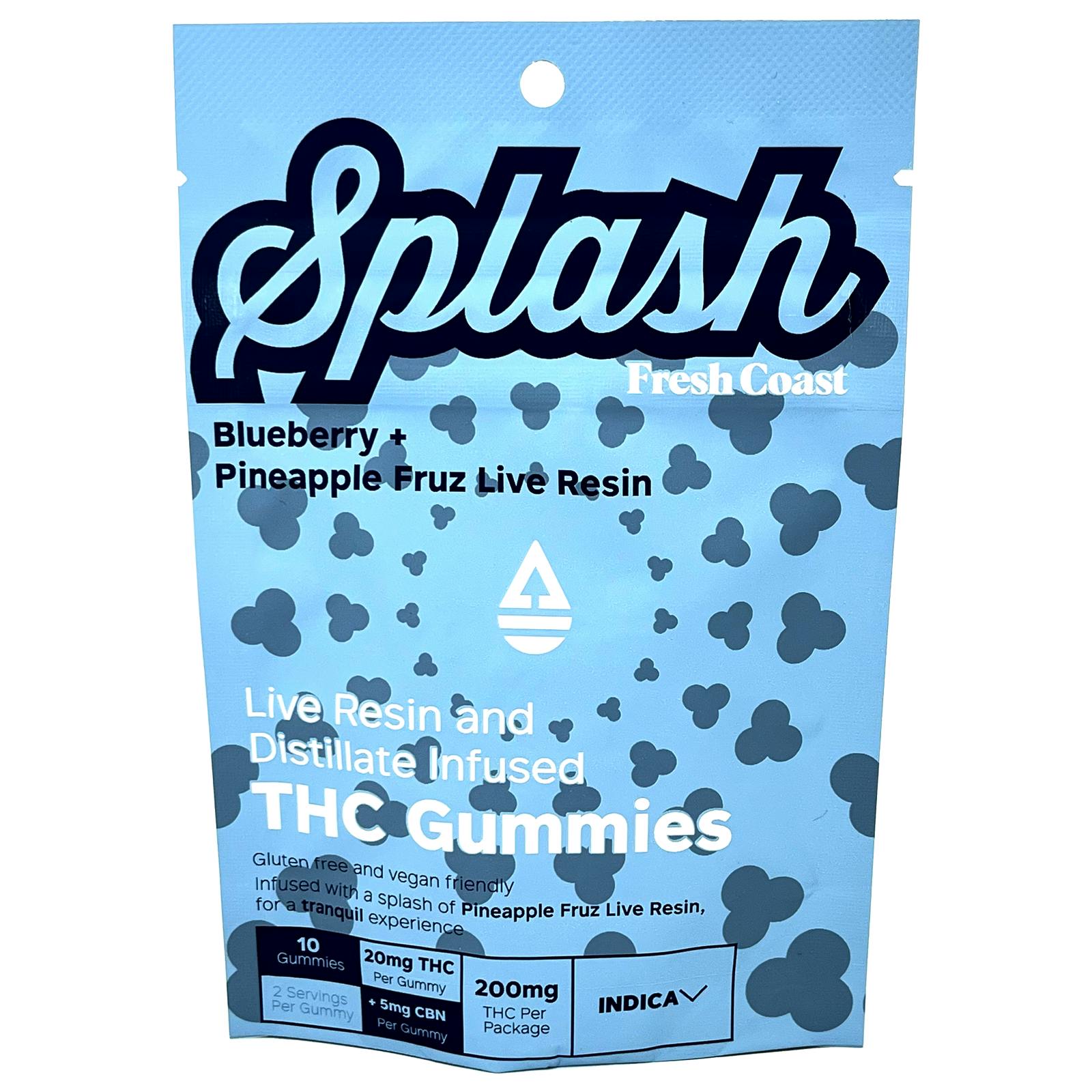 Splash | Blueberry Live Resin Distillate Gummies | 200mg | Edibles ...