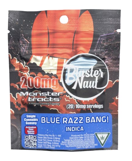Monster Xtracts Blasteraut | Blue Razz Bang! - Single Gummie 200mg ...