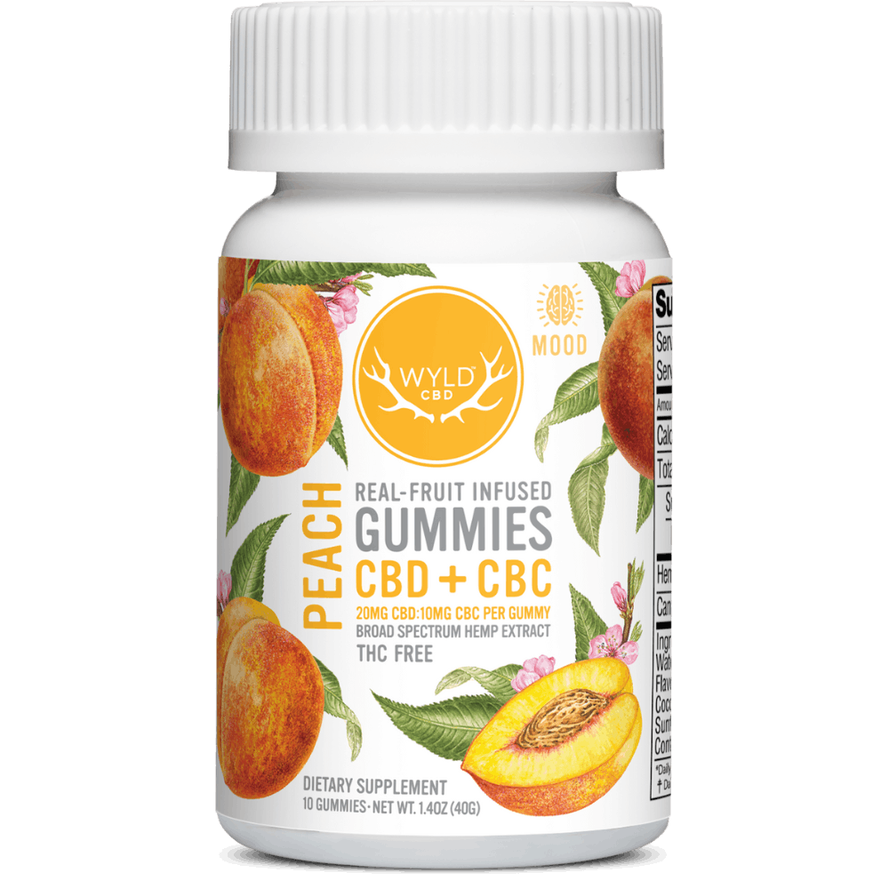 Wyld CBD Hemp Gummies 200 MG Peach 2:1 (200 MG CBD/100 MG CBC)