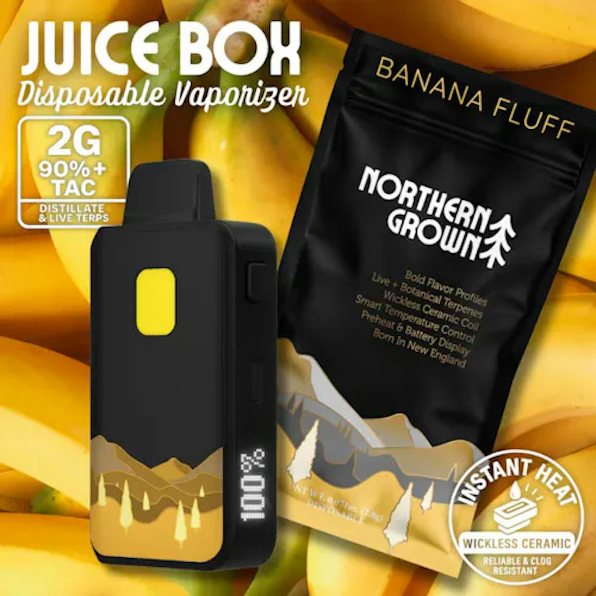Northern Grown | Banana Fluff | Juice Box | Disposable 2g Vaporizers ...