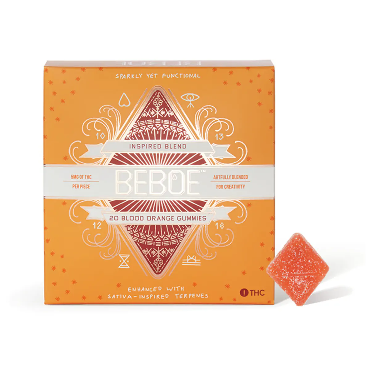 Beboe Inspired Blood Orange Gummies 100mg 20pk .1g Edibles | Beboe