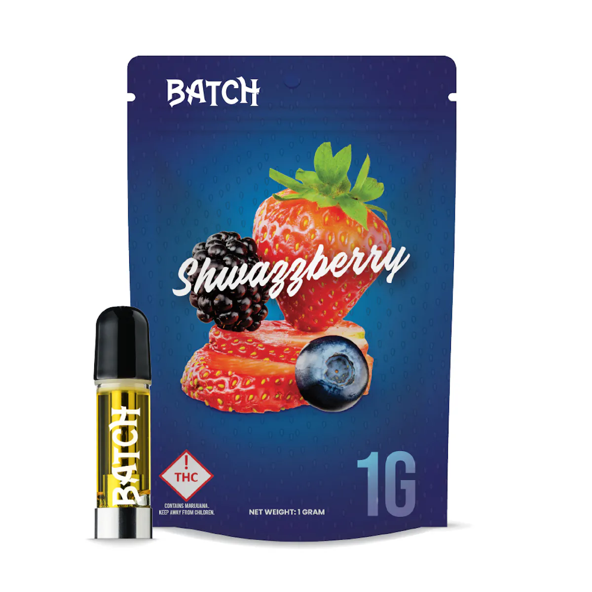 Batch | Cartridges | Flavors Shwazzberry | 1 g 1g Vaporizers | BATCH