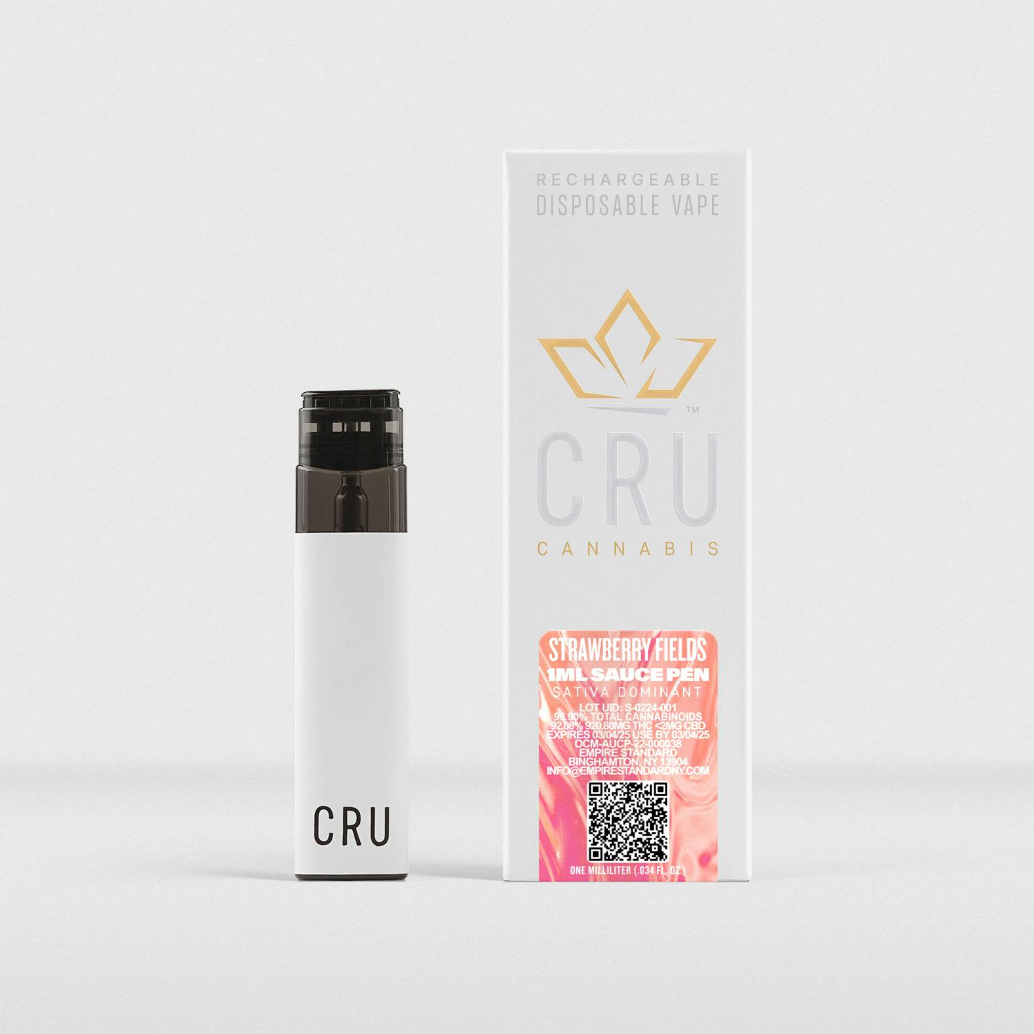 CRU | AIO | Strawberry Fields | 1g Live Sauce - Leafology Cannabis ...