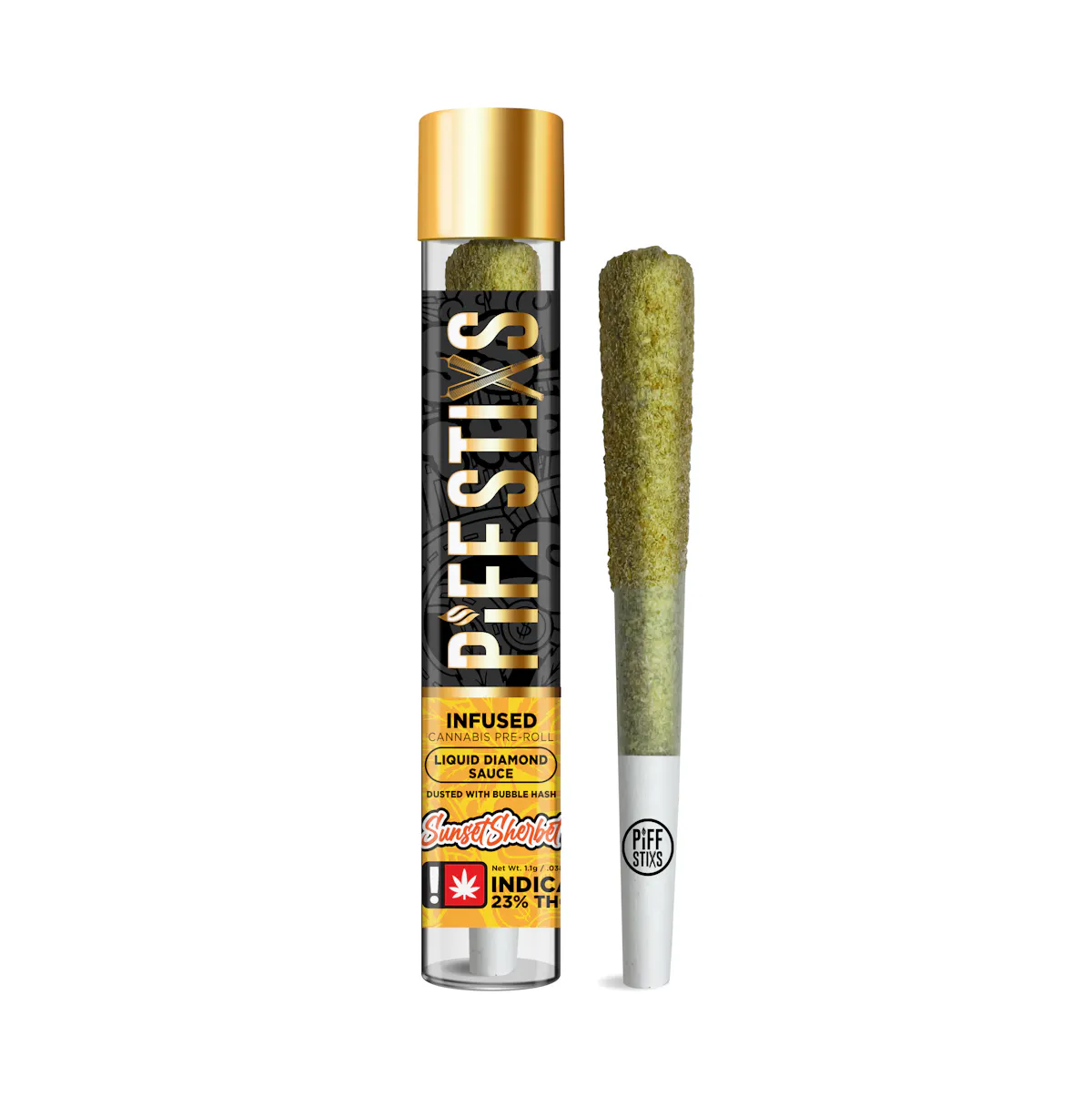 Piff Stixs 1.1g RED HAZE Liquid Diamond Sauce Dusted W/ Bubble Hash ...
