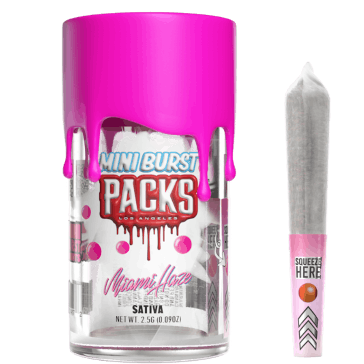 Packwoods | Mini Bursts | Miami Haze | 5pk 2.5g 2.5g Pre-rolls | PACKS LA