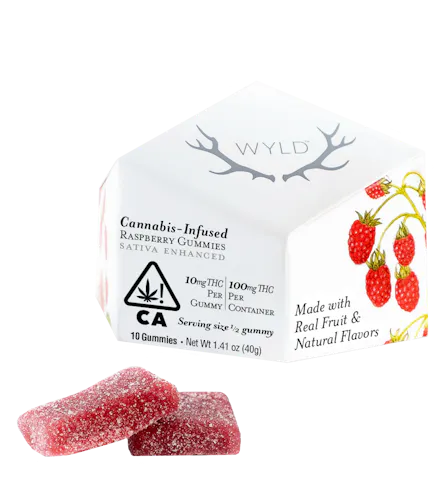 WYLD - Sativa - Raspberry - Gummy - 10ct - 100mg - Lemonnade Union City