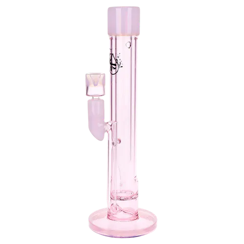 Transporter Kicked Straight Tube Glass Water Pipe | Pink • Potency