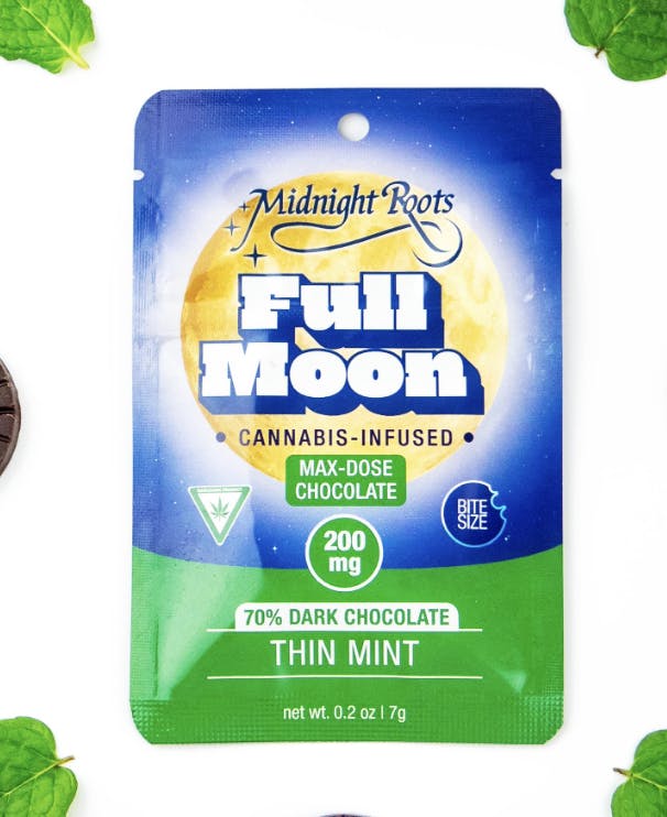 Midnight Roots | Full Moon - 200mg - Thin Mint Dark Chocolate | Edibles ...