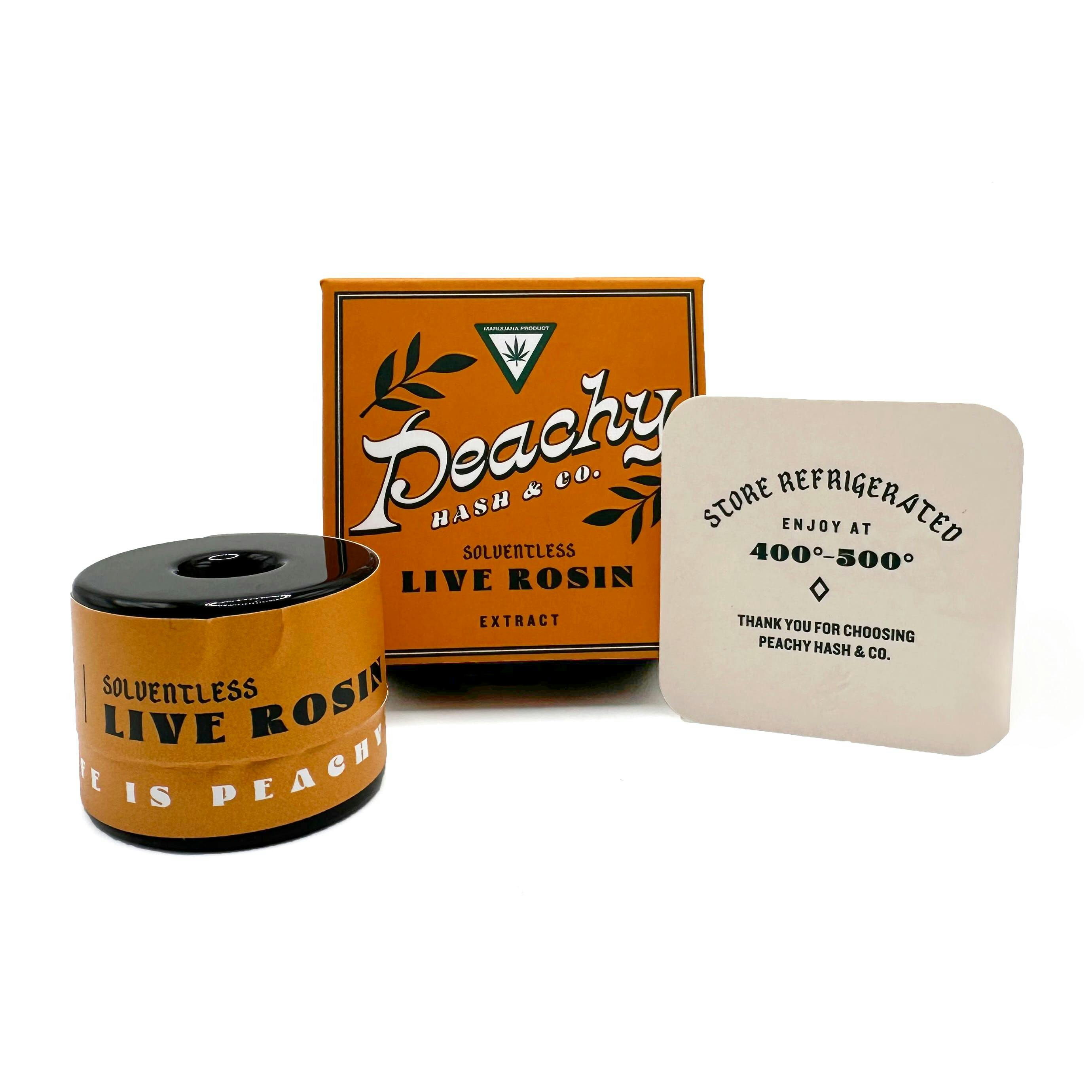Peachy Hash Co Peachy | Neon Cube Live Rosin - butter Cannabis Dispensary
